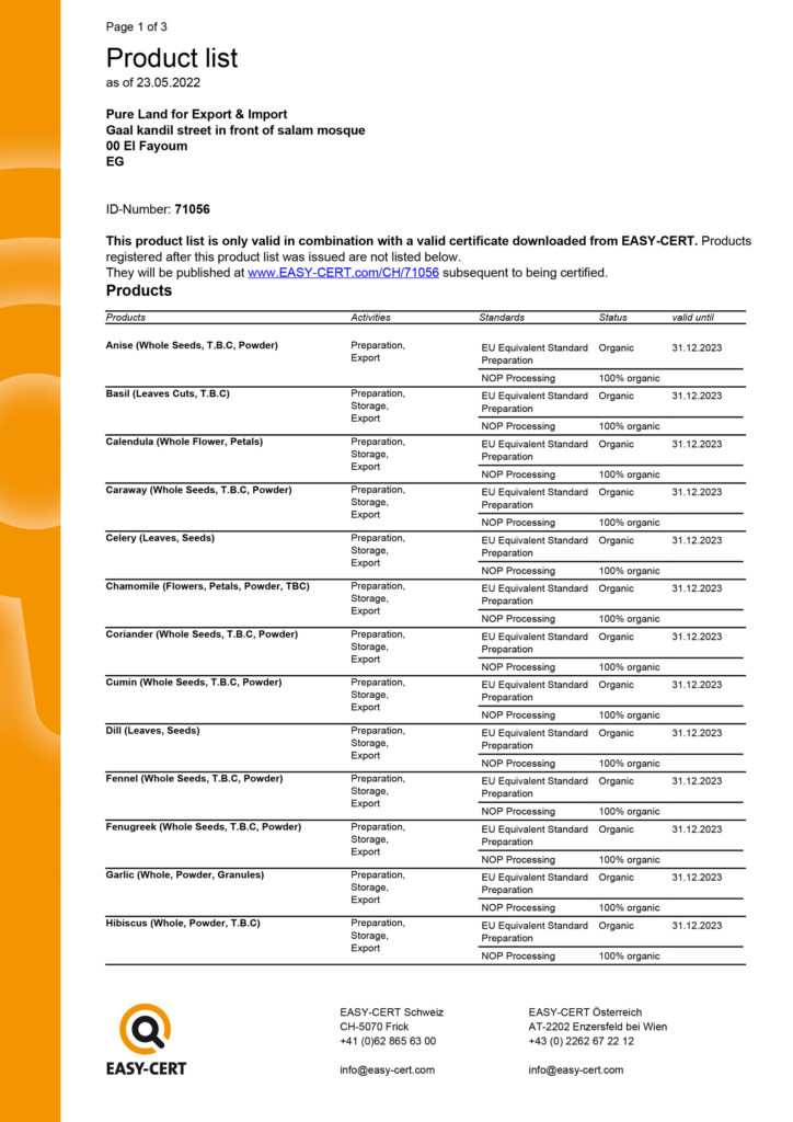 Certificates – Pure Land